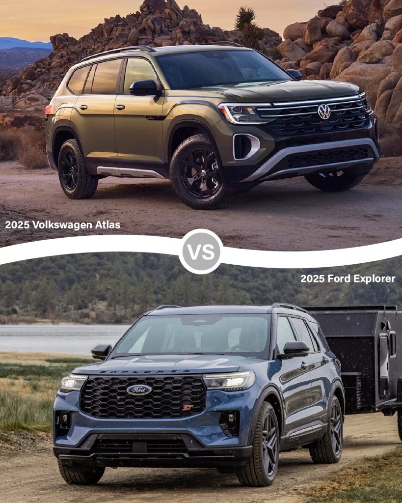 3-Row SUV Comparison: Volkswagen Atlas vs. Ford Explorer – Family ...
